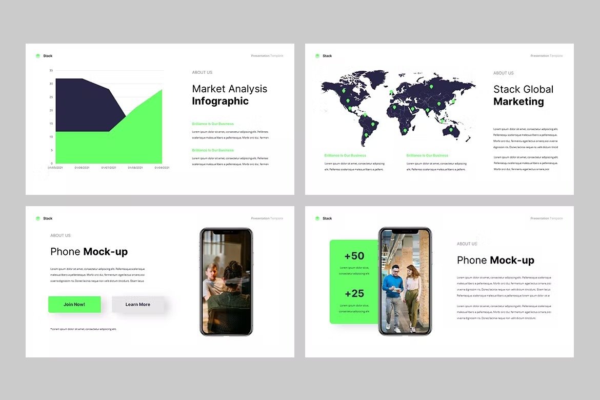 STACK - Business Pitchdeck Powerpoint by Template Genius on Dribbble
