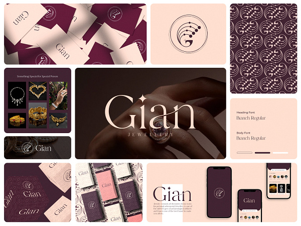 Gian Jewellery Branding by Riaaz for Zeyox Studio on Dribbble