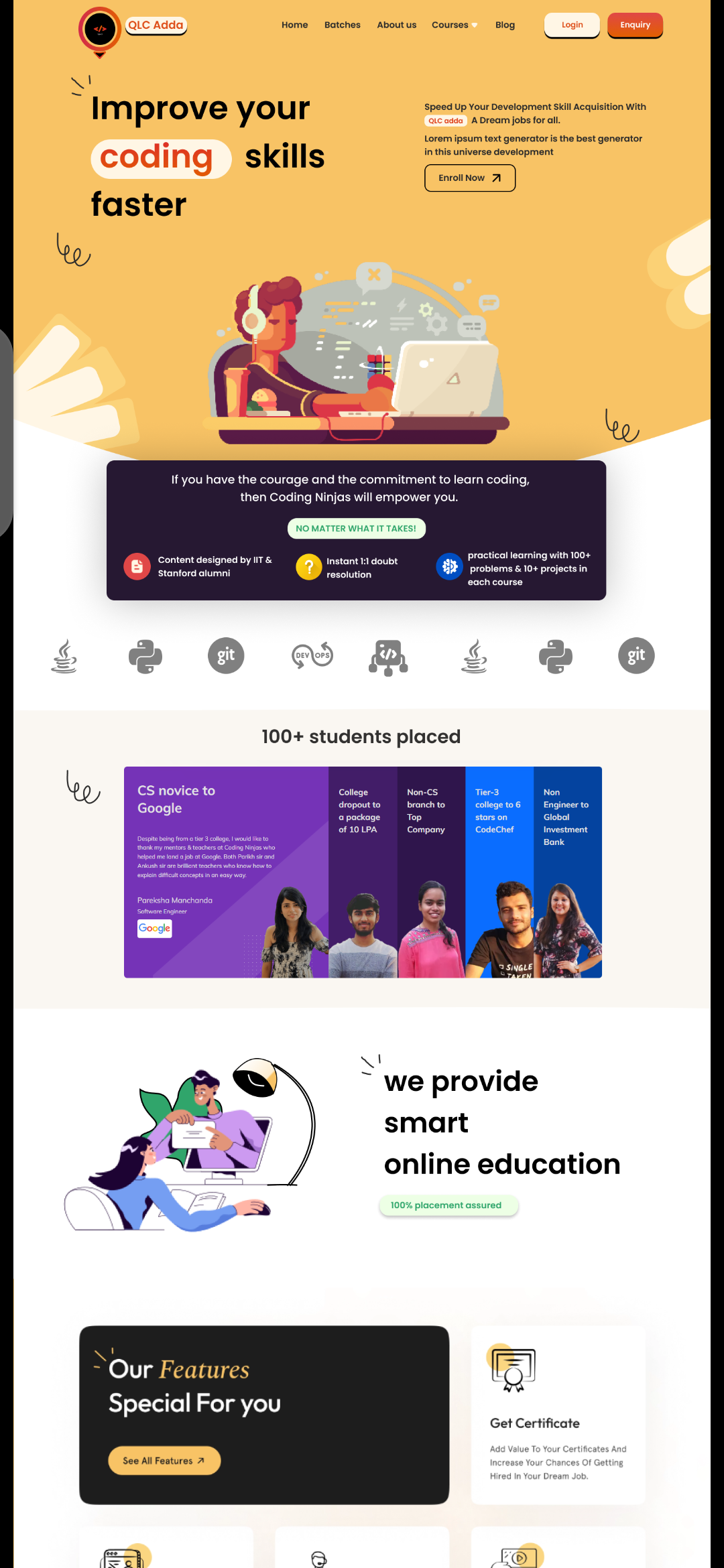 Edtech web ui design by Dork Industry on Dribbble