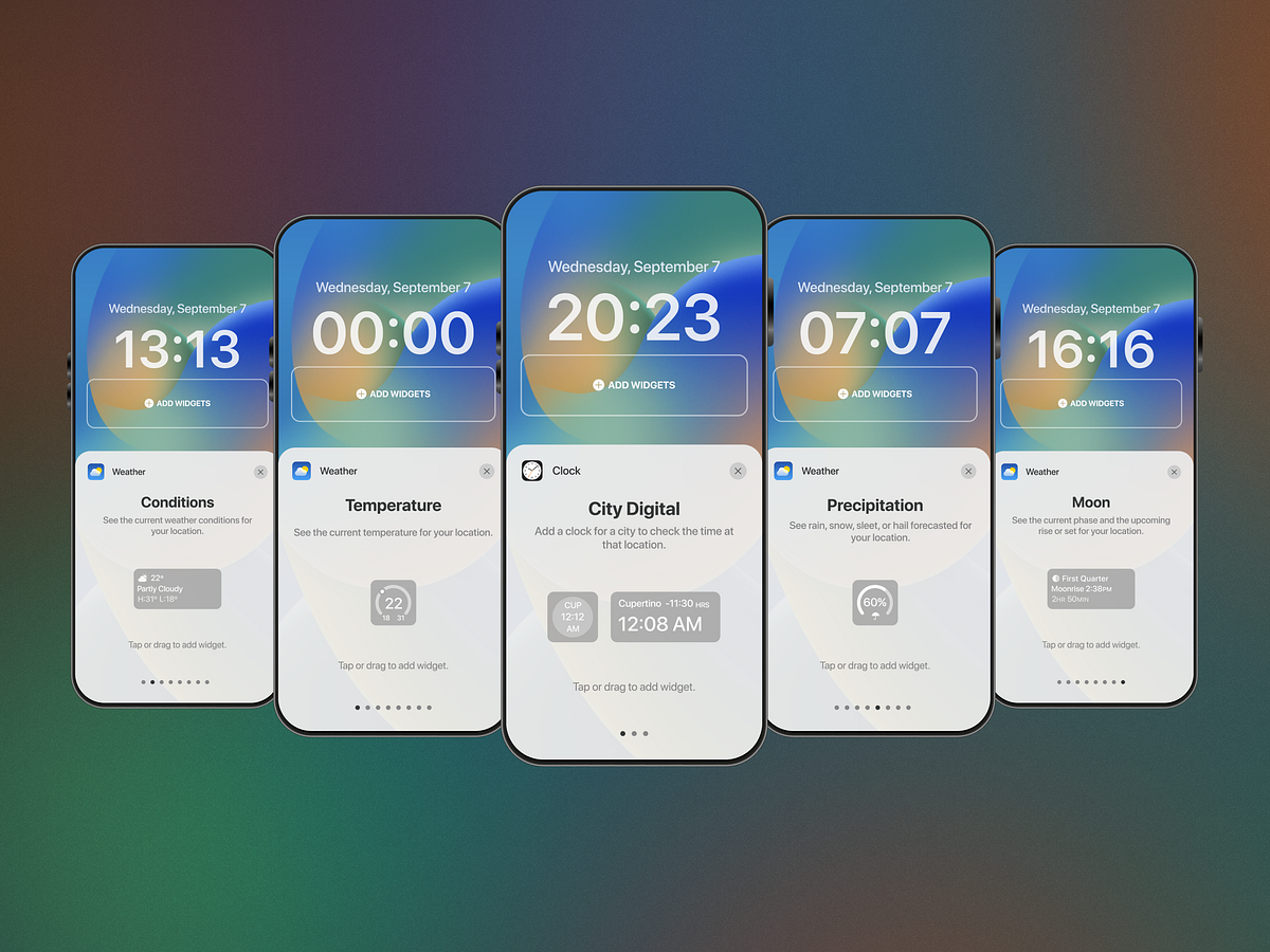 Lock screen iOS 16 by Zahra Mihandoust on Dribbble