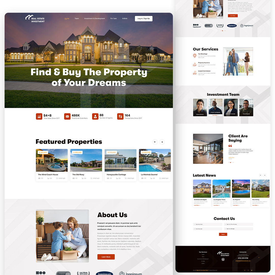Property Buy & Sell Website Design by fox_webtech on Dribbble