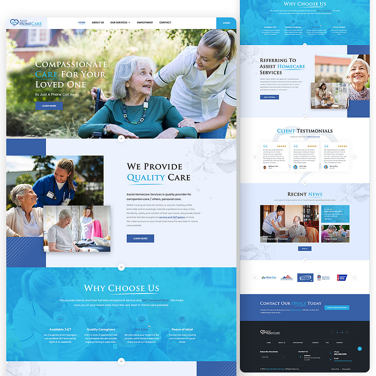 Home Care website design by fox_webtech on Dribbble