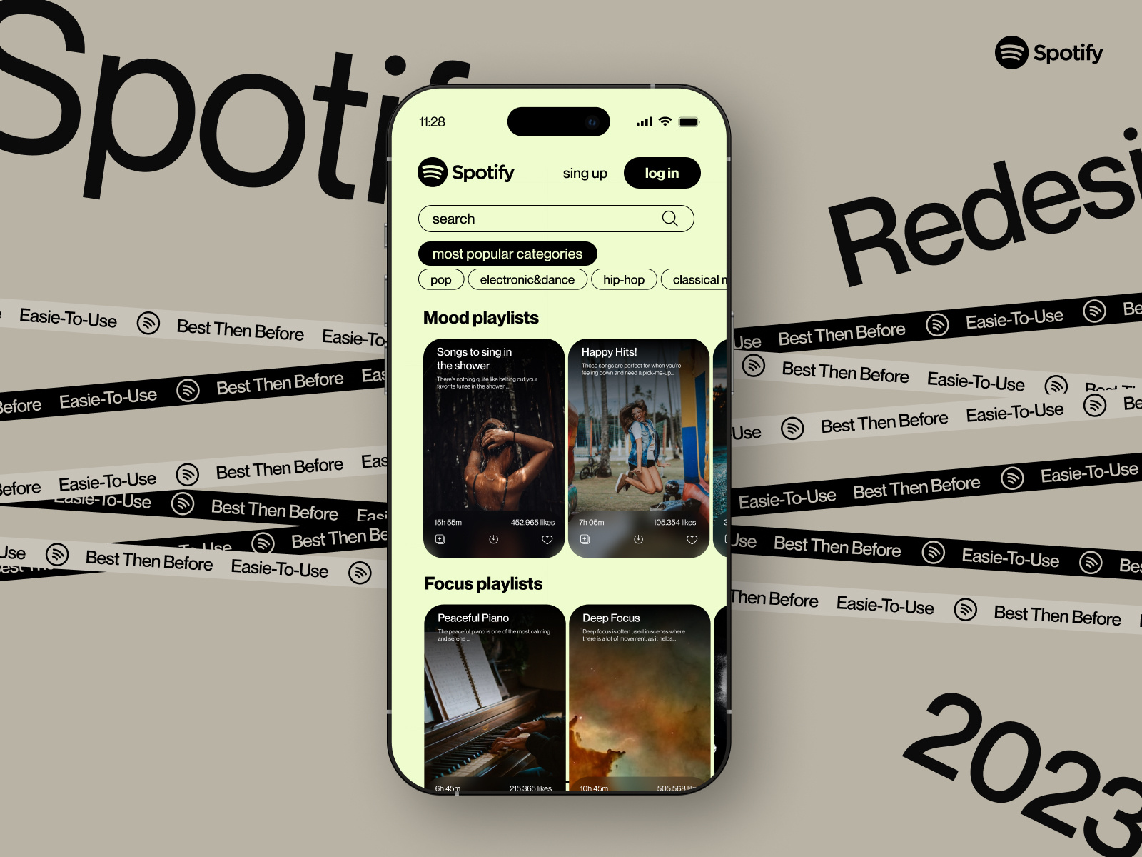 Spotify redesign mobile version by Darina Yefymova on Dribbble