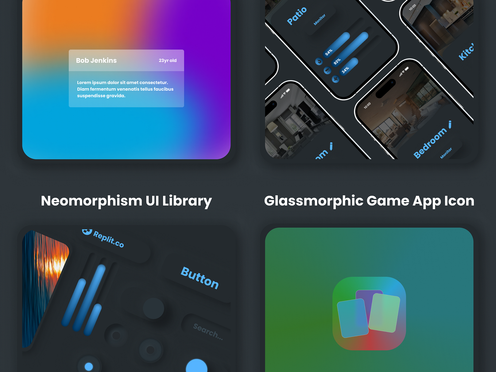 Neomorphic Portfolio by Luke Smith on Dribbble