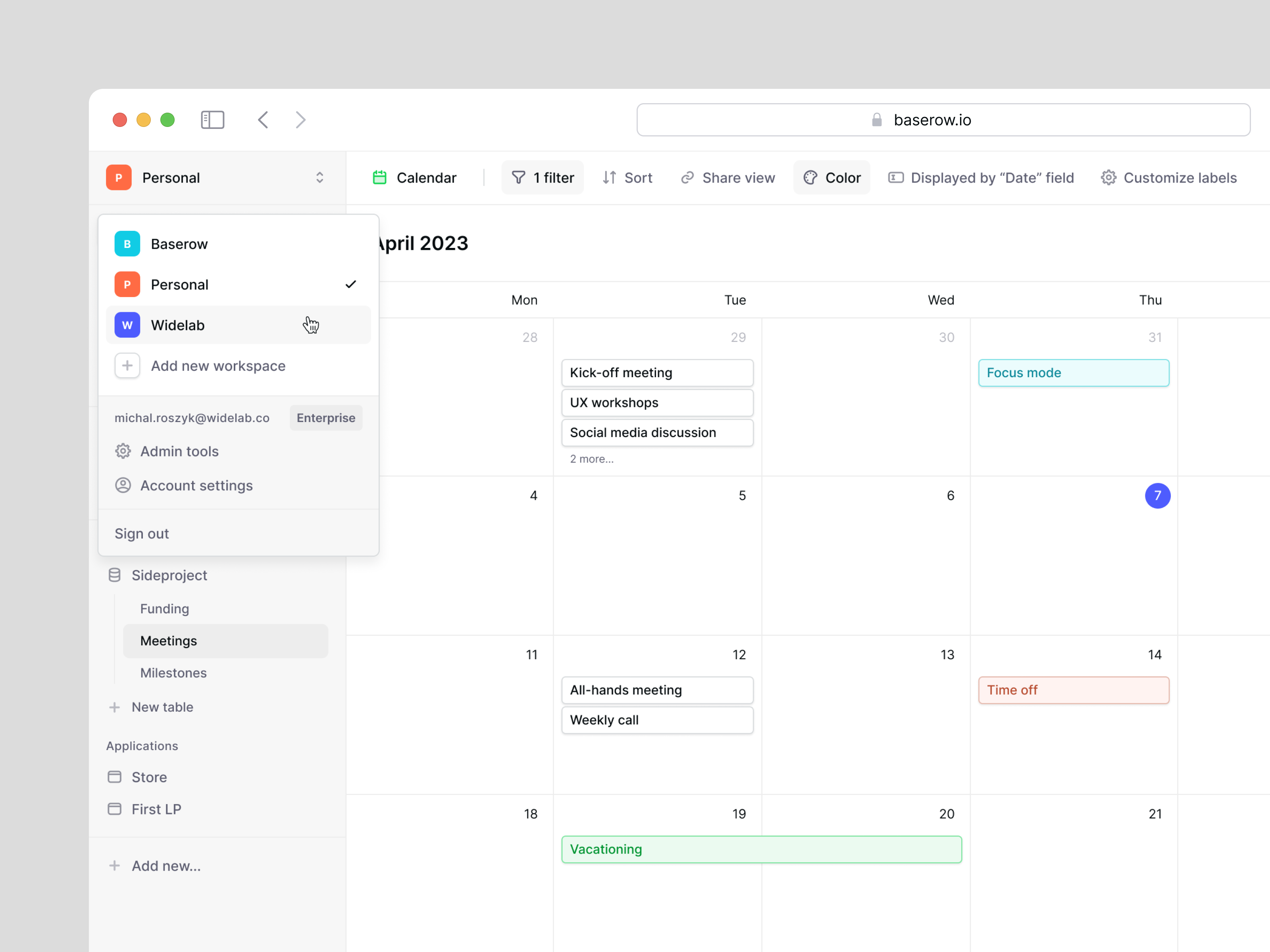 Baserow — new direction 💡 by Michał Roszyk for widelab on Dribbble