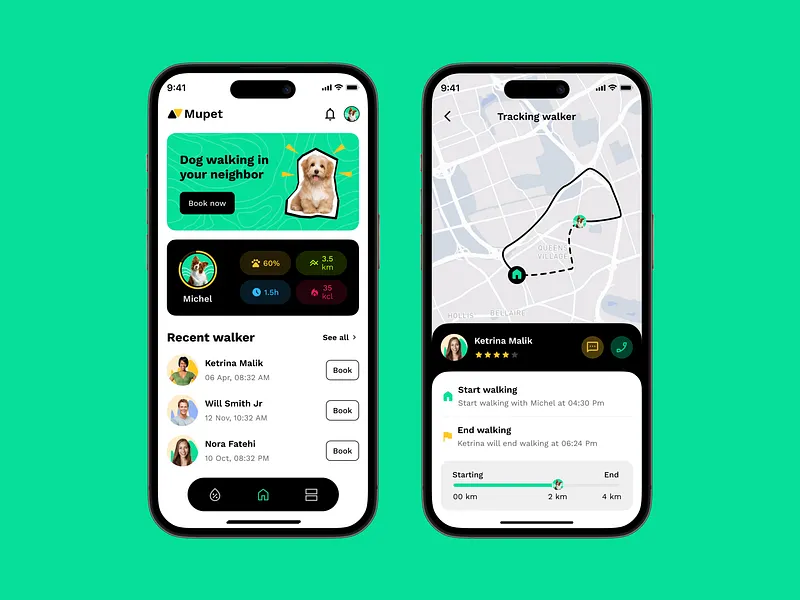 Dog Walking App designs, themes, templates and downloadable graphic ...