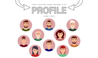 Free Vector Hand Drawn Flat Profile Icon Pack by Rogue Arts Creatives ...
