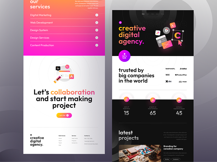 Digital Agency Website UI Design by Greative Studio on Dribbble Digital Agency Website UI Design by Greative Studio on Dribbble