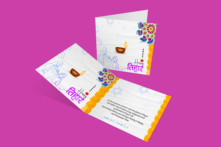 Tihar Geeting Card Design. by Rahul G. on Dribbble