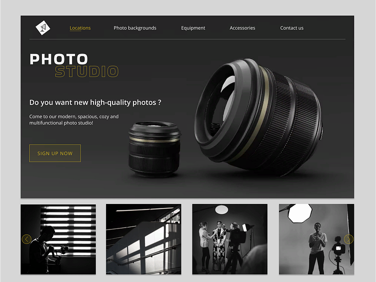 Design for a photo studio by Alina Sergeeva on Dribbble