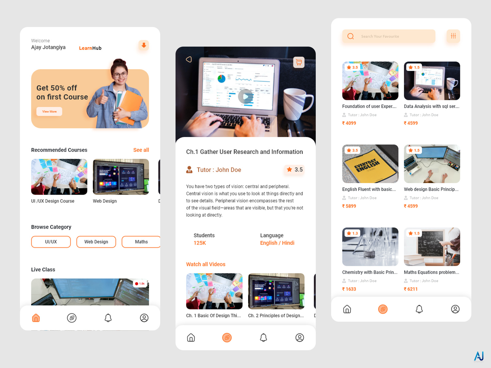 Online Learning Mobile App by Ajay Jotangiya on Dribbble Online Learning Mobile App by Ajay Jotangiya on Dribbble