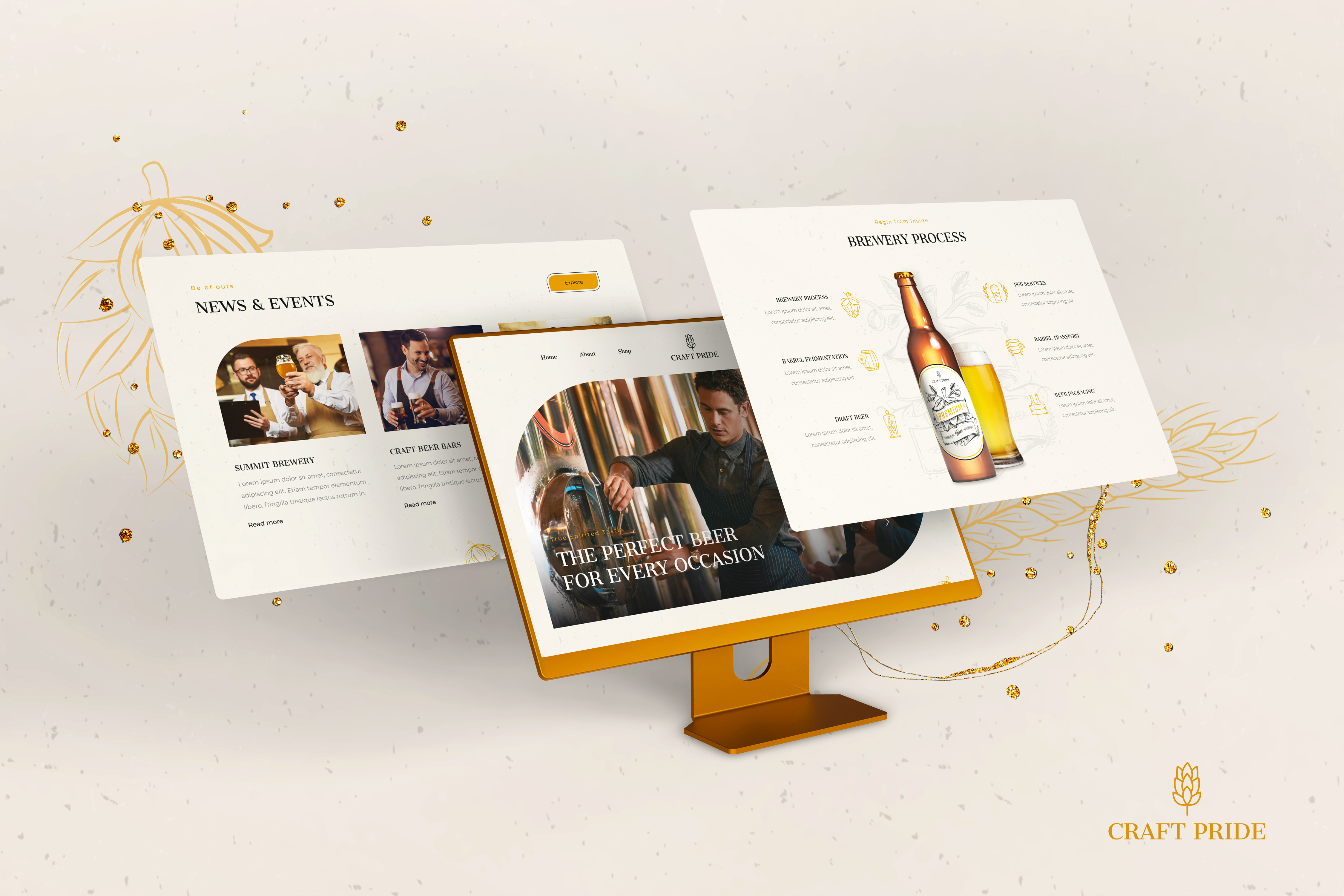 CRAFT PRIDE - Beer House - Website by Dot Creative Market on Dribbble