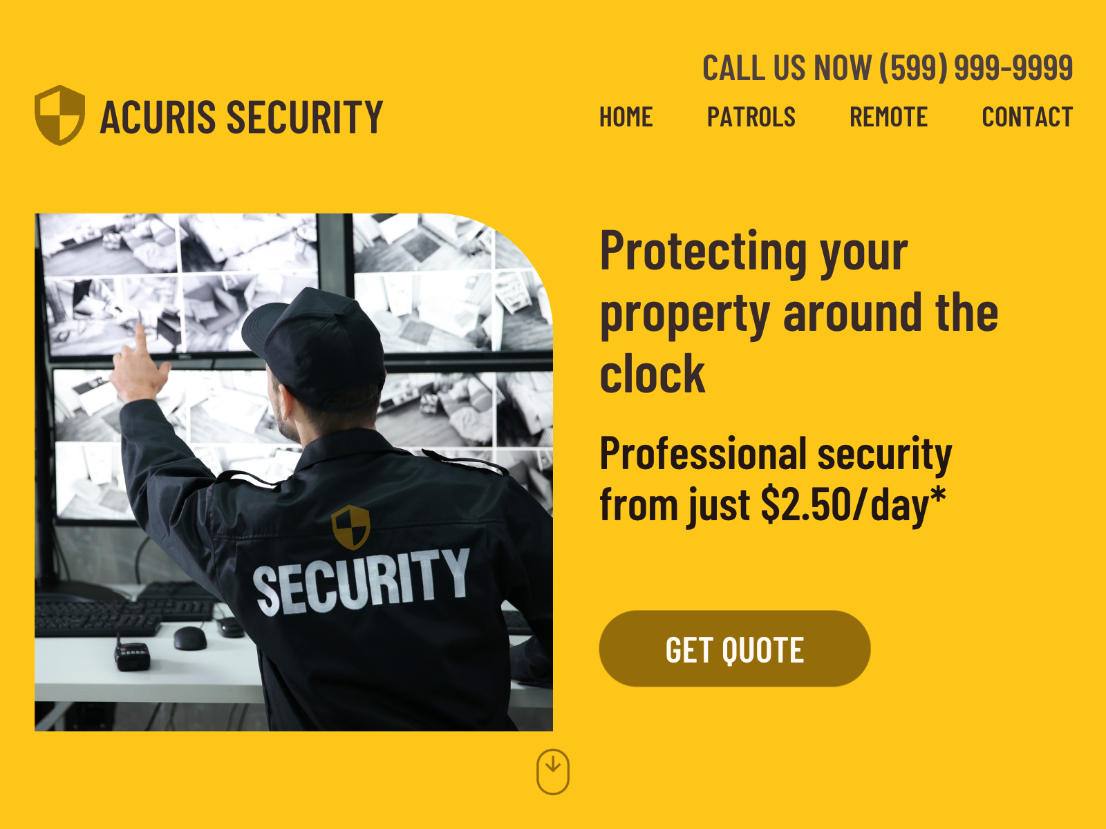 Security Company Website Mockup by Peter A. on Dribbble