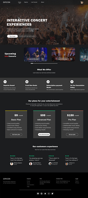 Live DJ Concert Website by Suryateja Sreeram on Dribbble