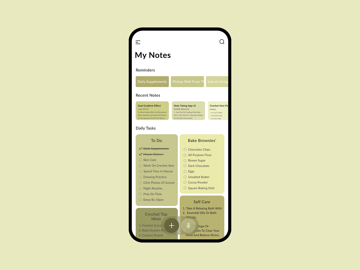 Note Taking App designs, themes, templates and downloadable graphic ...