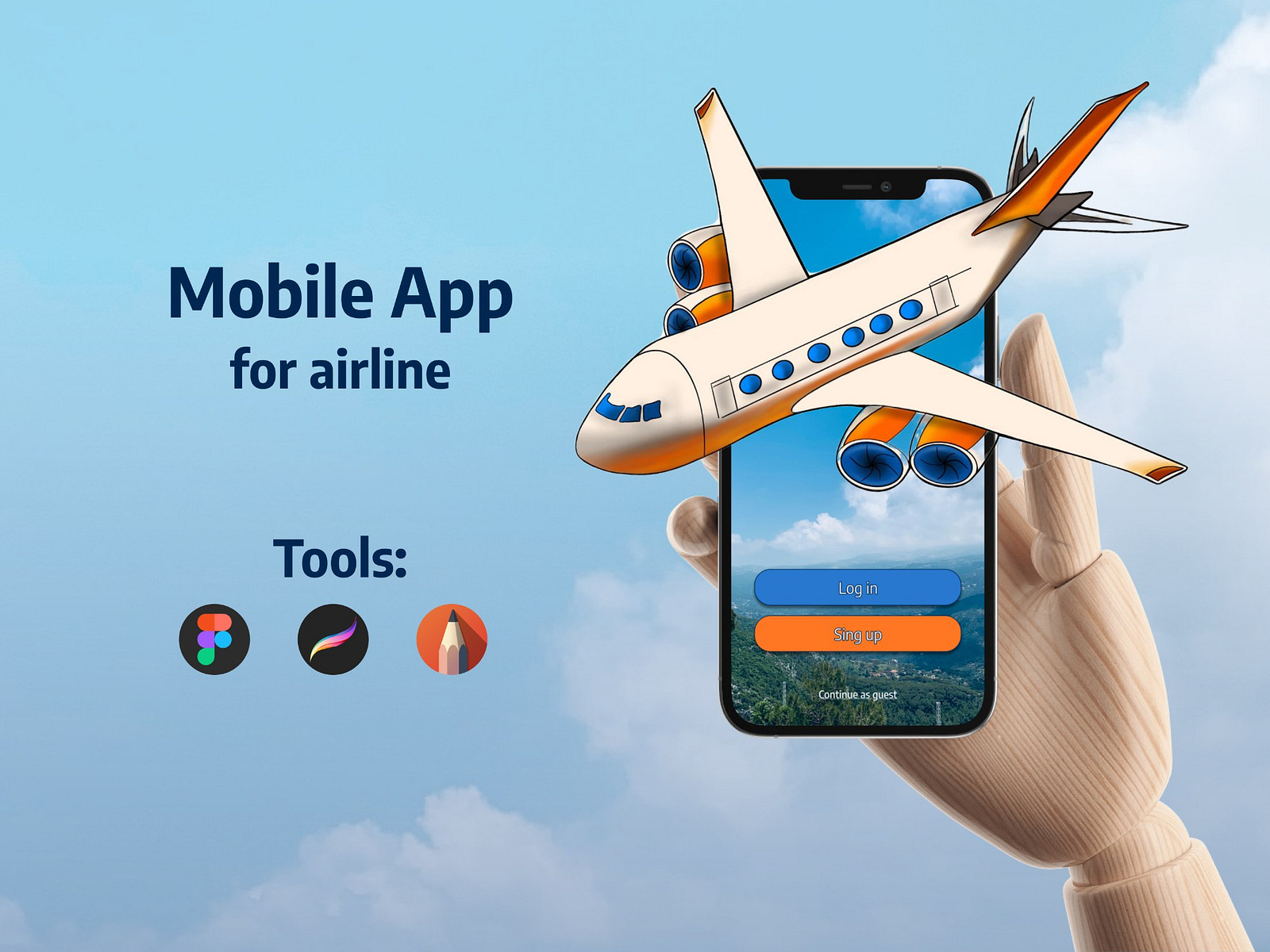 Mobile App for airline/ Figma/ Procreate by Julia on Dribbble