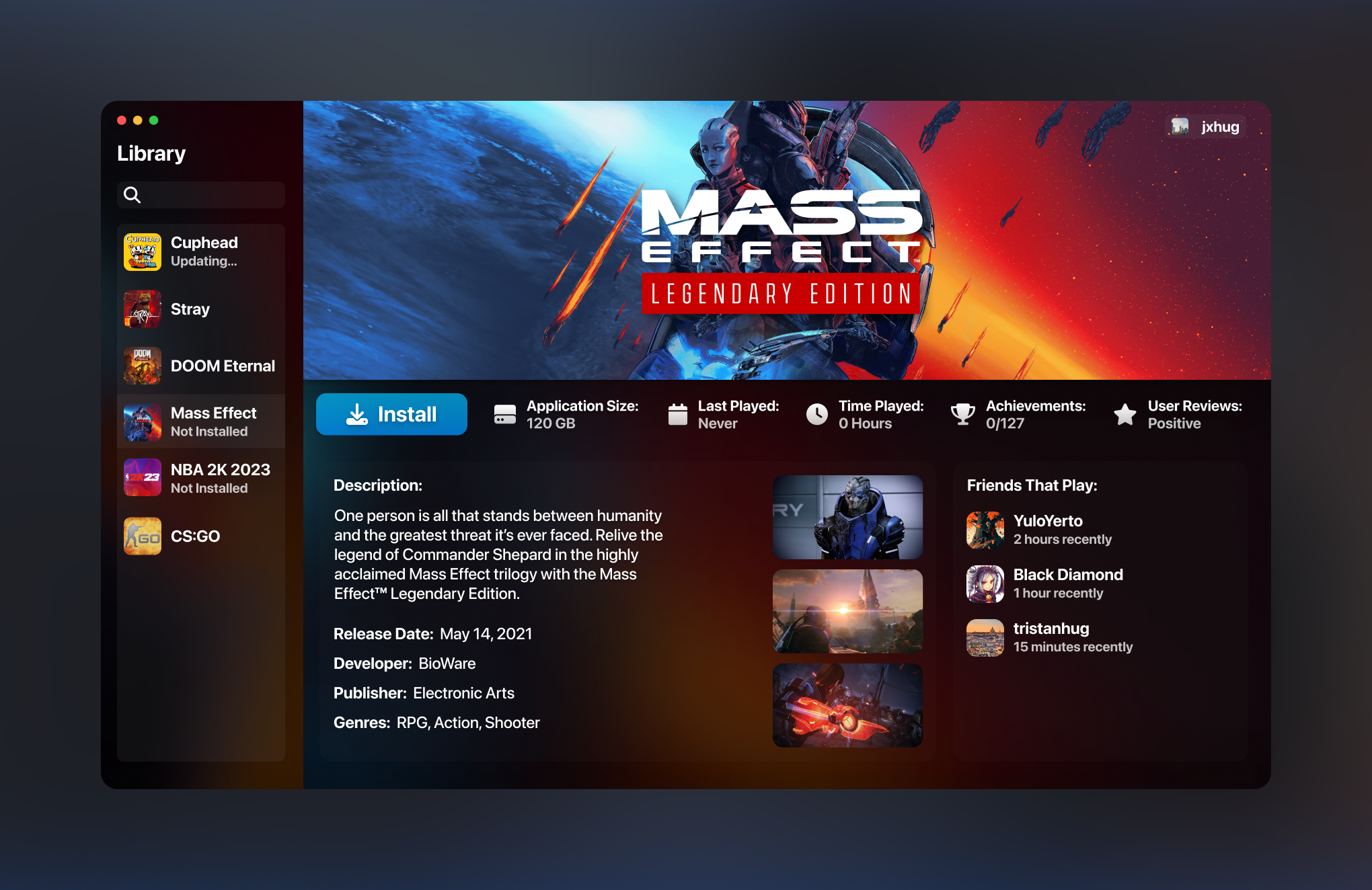 Steam Redesign / Game Launcher Concept by James Hughes on Dribbble