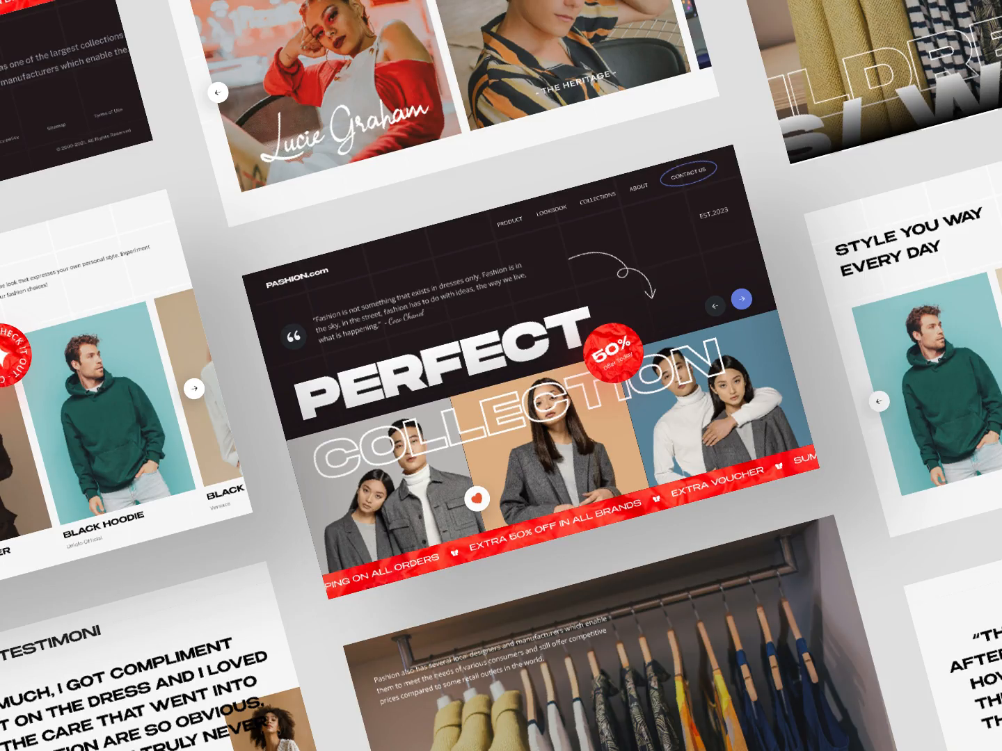PASHION.com - Fashion Landing Page Animation by Faza Dzikrulloh for ...