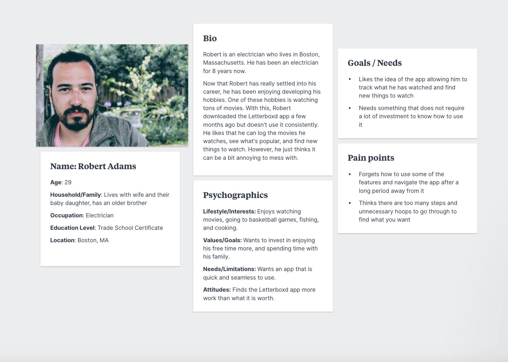 Letterboxd UI/UX Redesign - User Personas by Ashley Less on Dribbble
