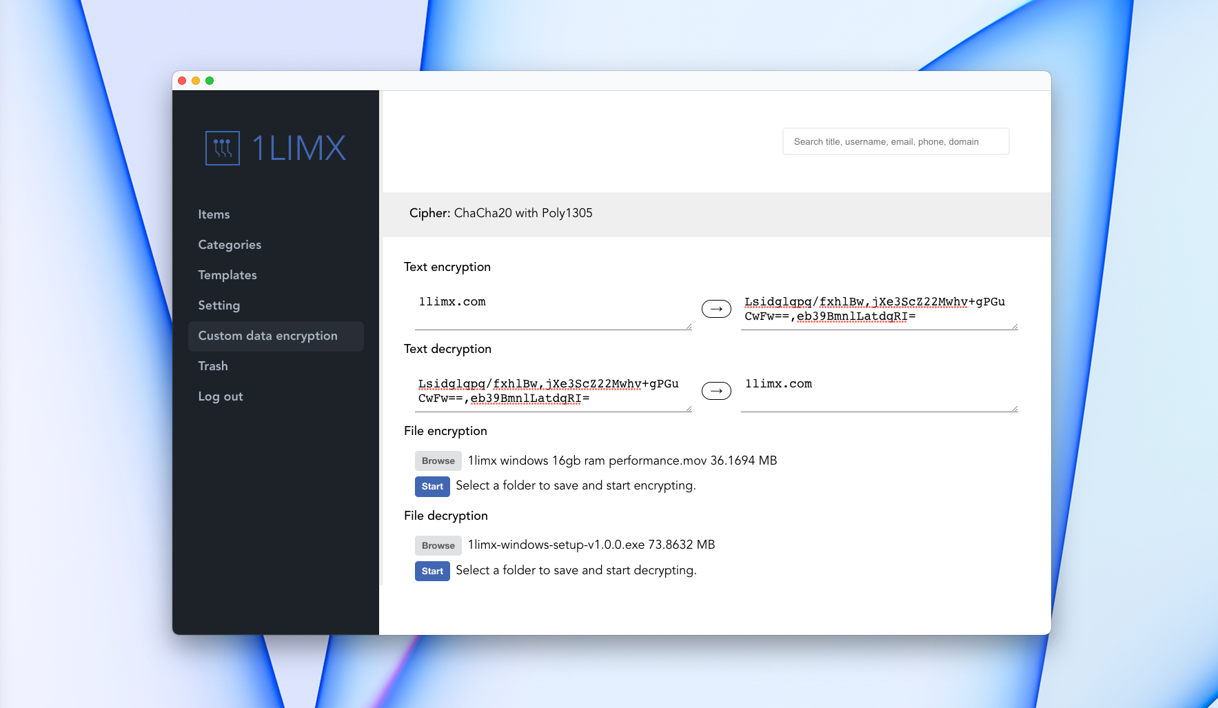 Desktop App UI - 1LimX Custom Data Encryption by Hayr Hotoca on Dribbble