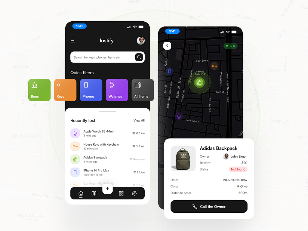 Lost & Found Items App Concept by Damian Kubisiak on Dribbble