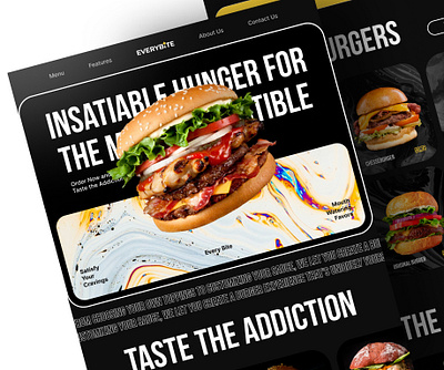 Landing Page Website Premium Burger Restaurant by Cassava99 Design on ...