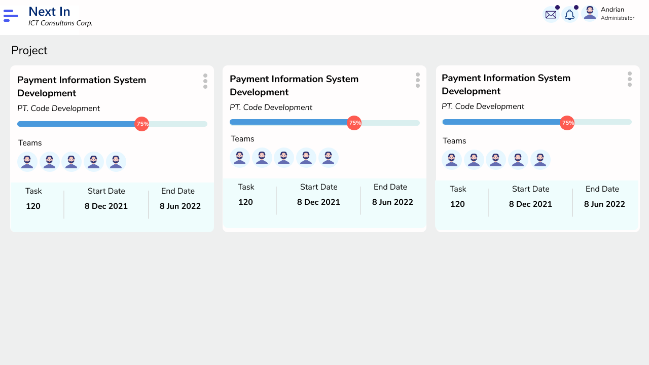Next In - Project Management System by Dwi Mulyani on Dribbble