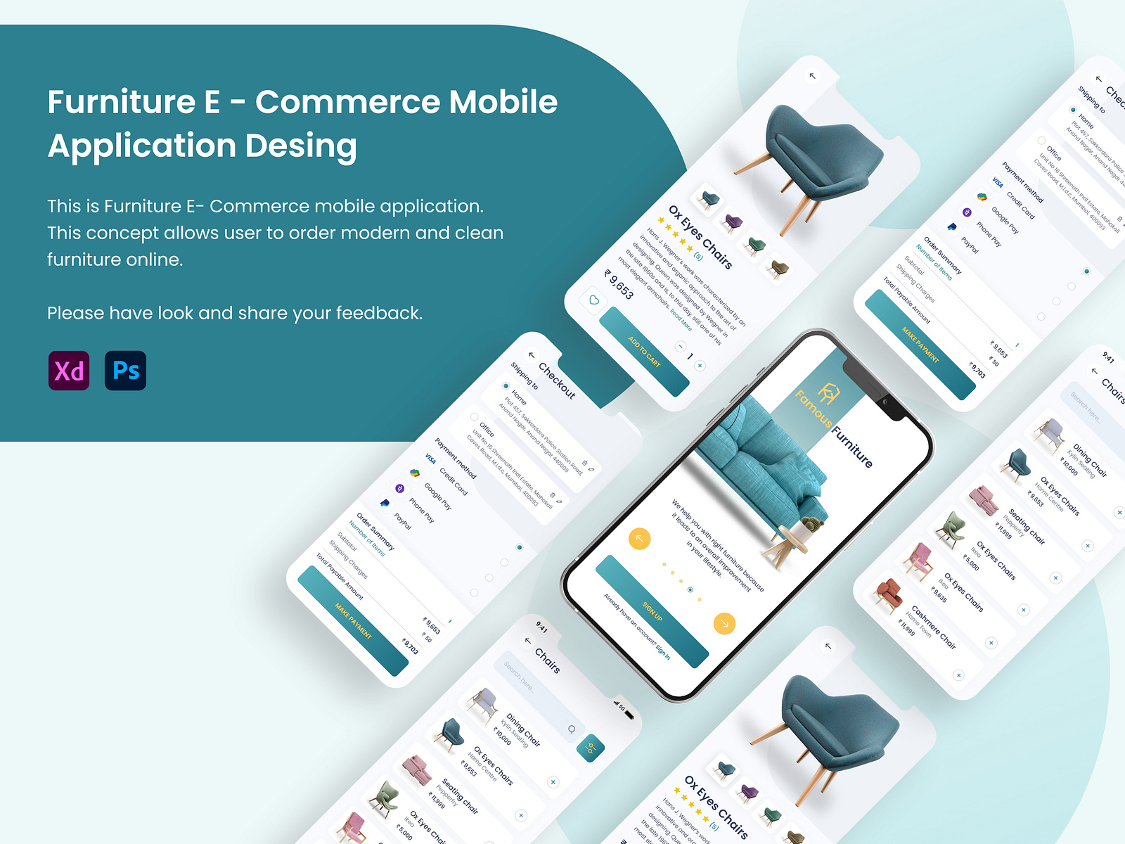 Furniture E - Commerce Mobile Application Design by Vishakha on Dribbble