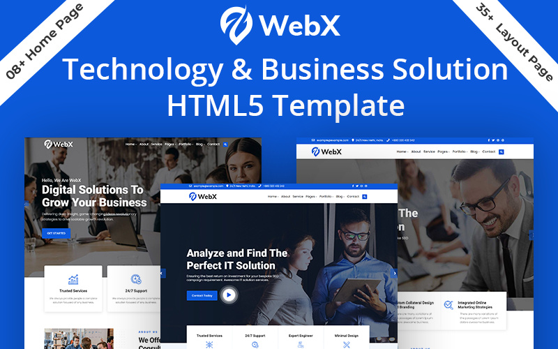Technology &Business Solution HTML Tempoate by Mohammad Liton Mia on Dribbble