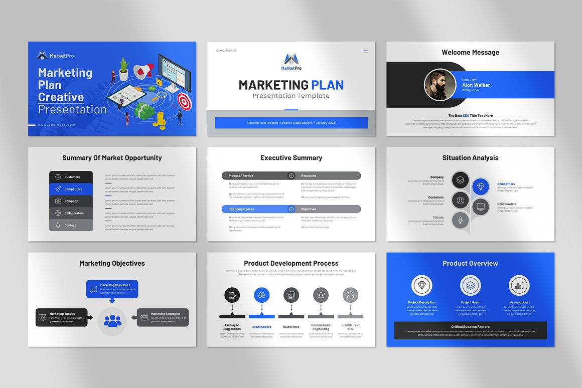 Marketing Plan PPT #2 by Willy on Dribbble