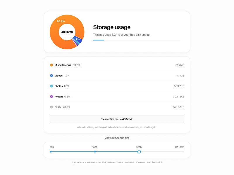 Settings UI designs, themes, templates and downloadable graphic ...