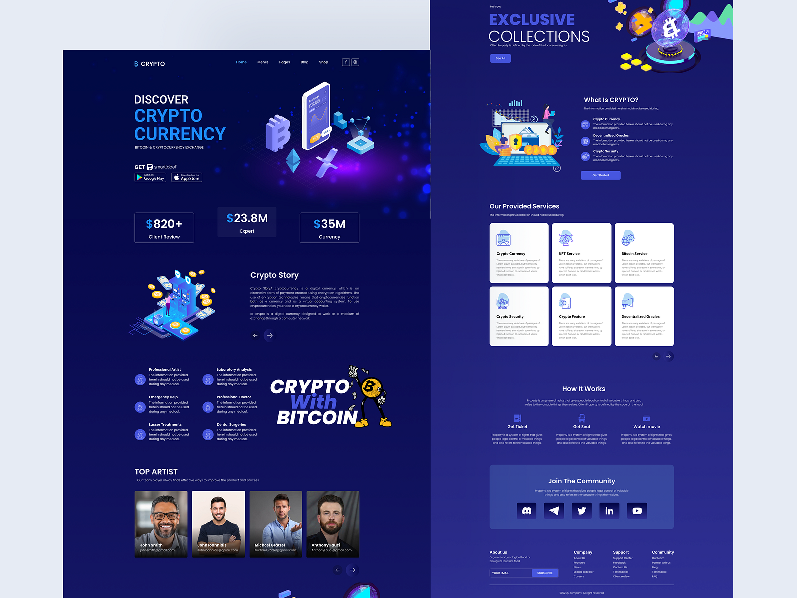 Crypto Currency Landing Page UI Design by Bibi Hazera on Dribbble
