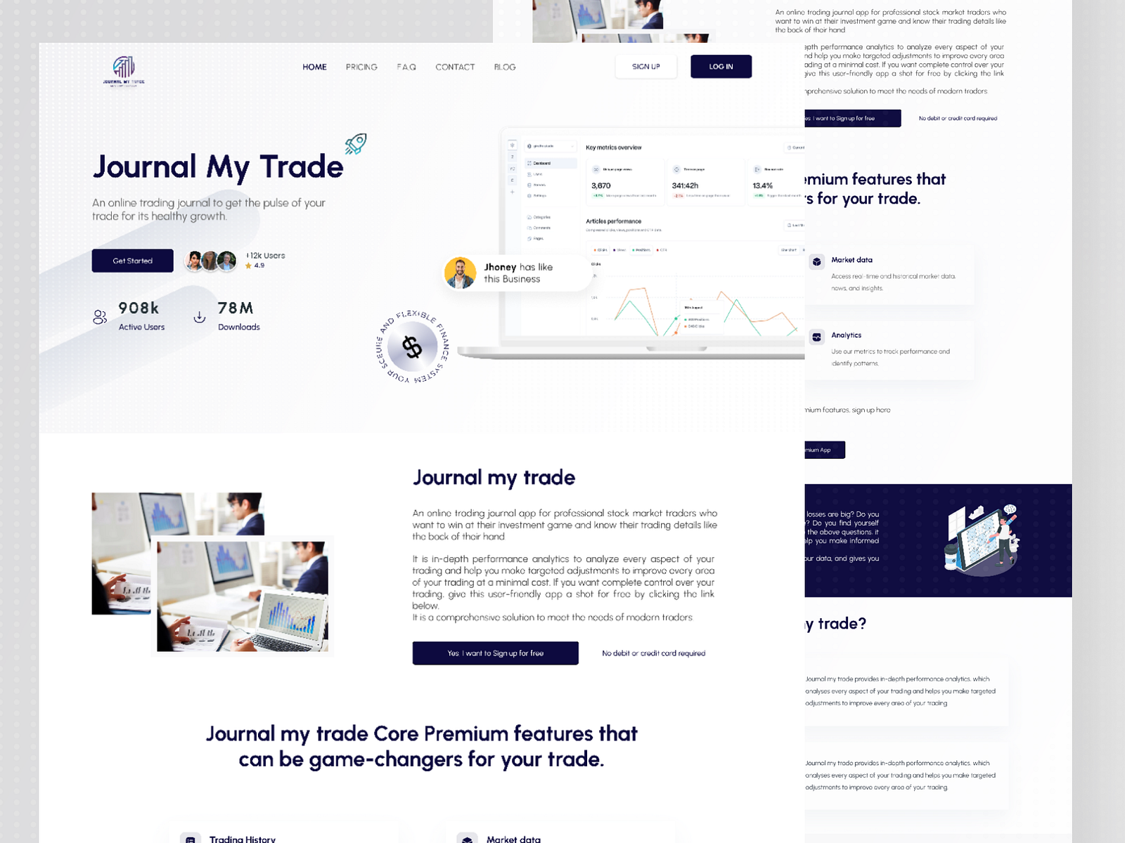 Journal Trading Website Design | UIUX Design by Javed Iqbal on Dribbble