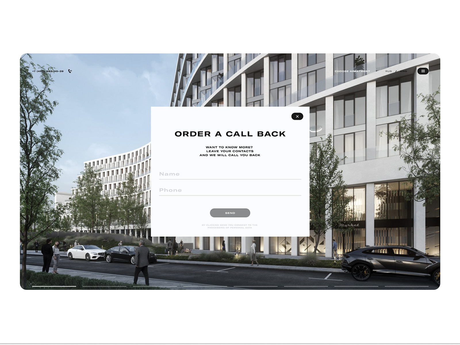 UX/UI design callback form by Anna B on Dribbble