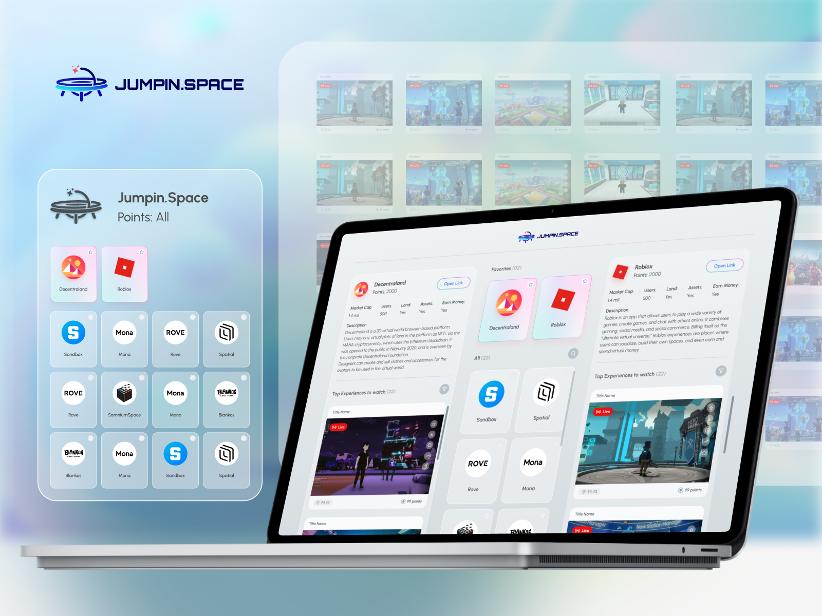 JUMPIN.SPACE - concept design by Lina Ghimp on Dribbble