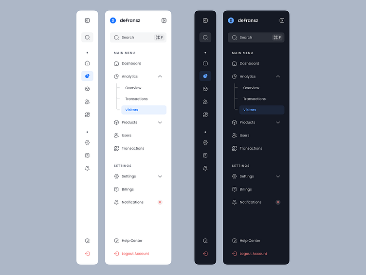 Sidebar by Raafi G on Dribbble