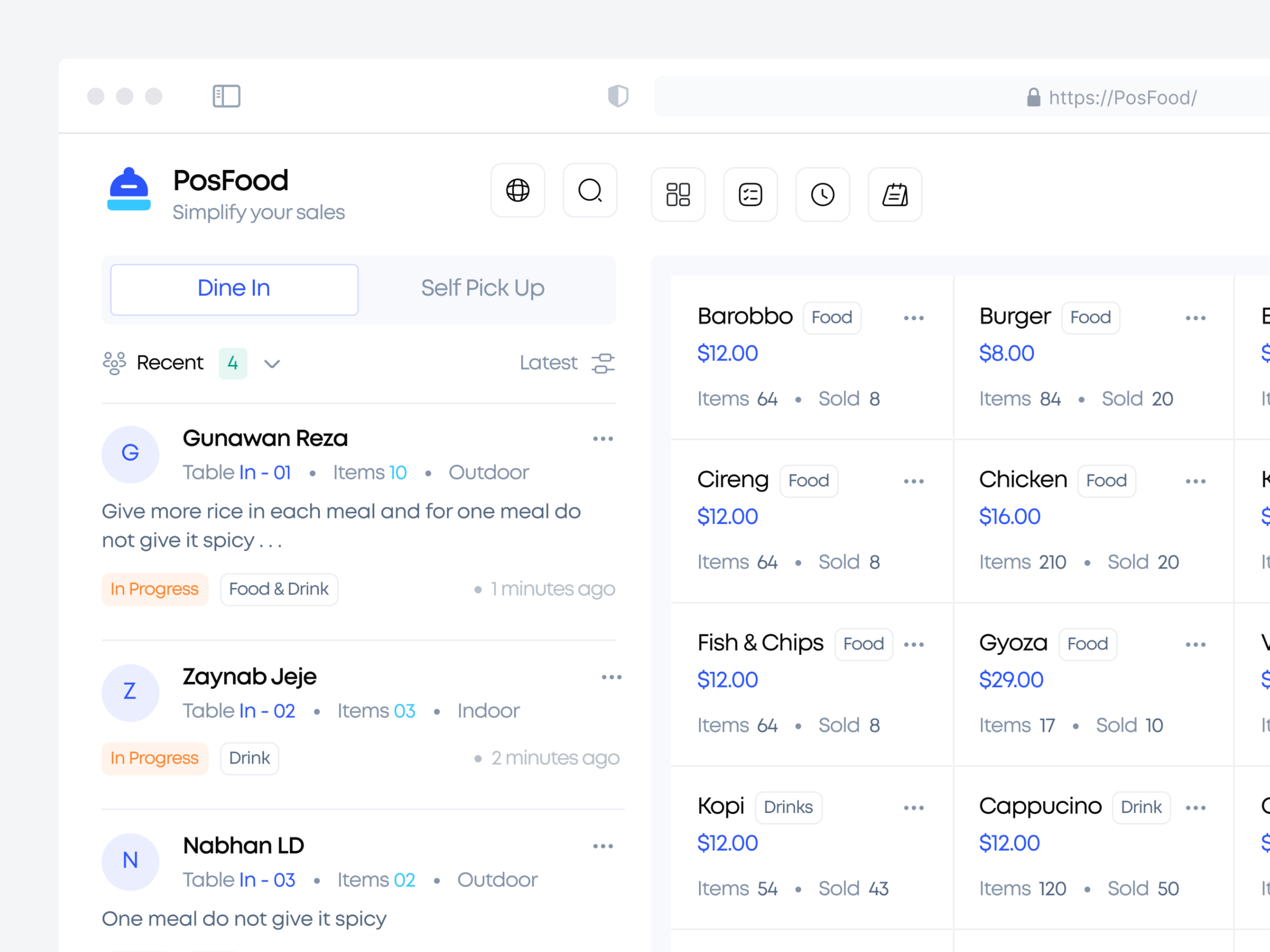 PosFood - Admin Cashier Dashboard by Adalahreza 🐺 for Norch Studio on ...