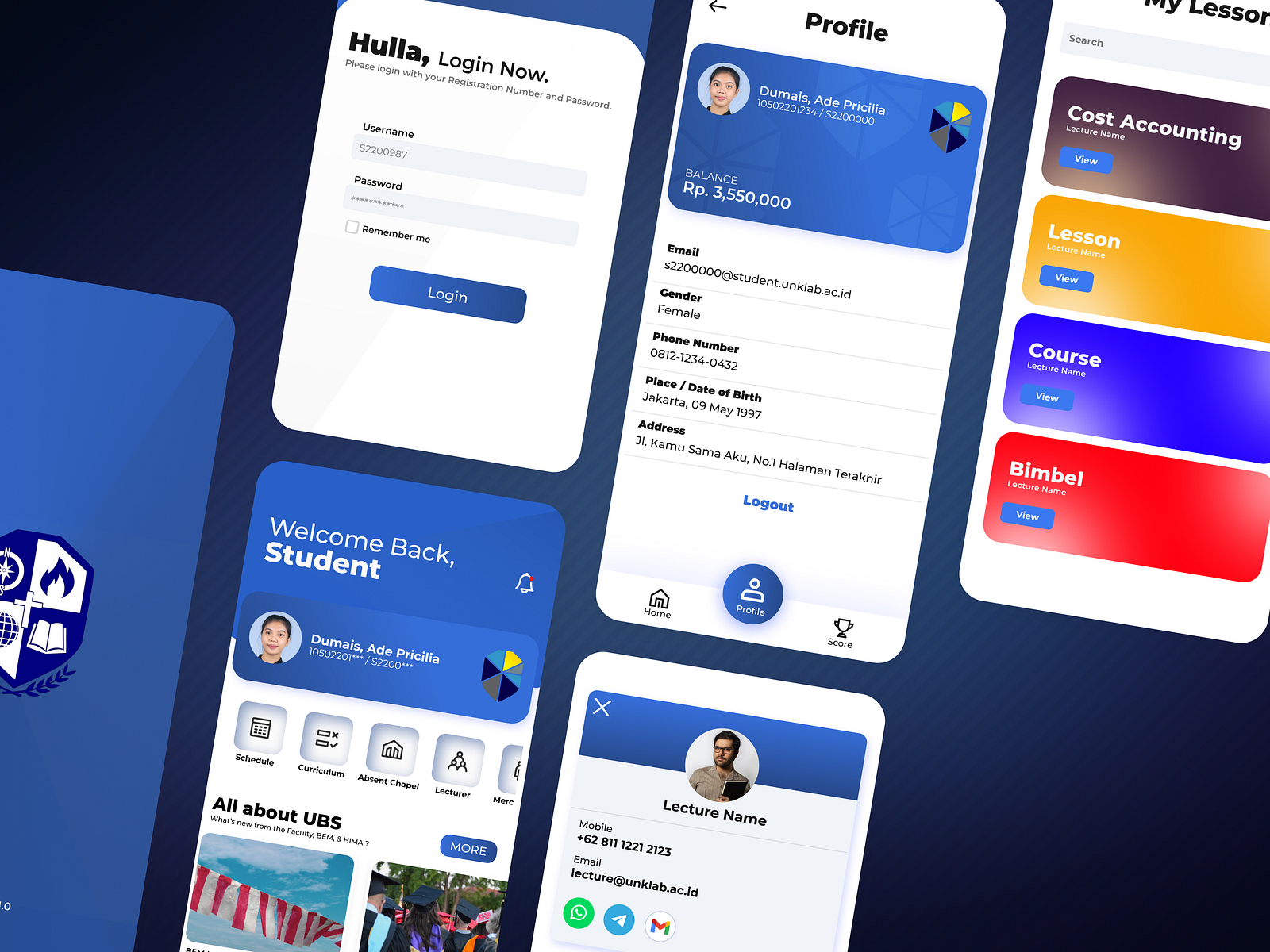 Student Mobile App by Mogandi x Ade on Dribbble