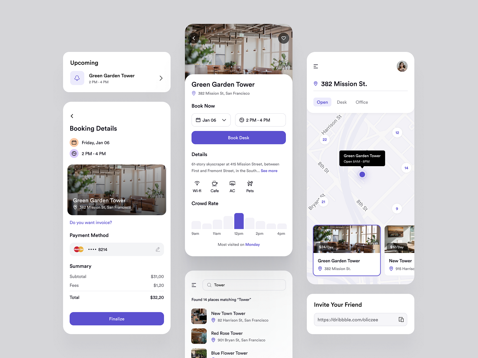 Coworking Space Booking App By Oliwia Czech For Everyway On Dribbble