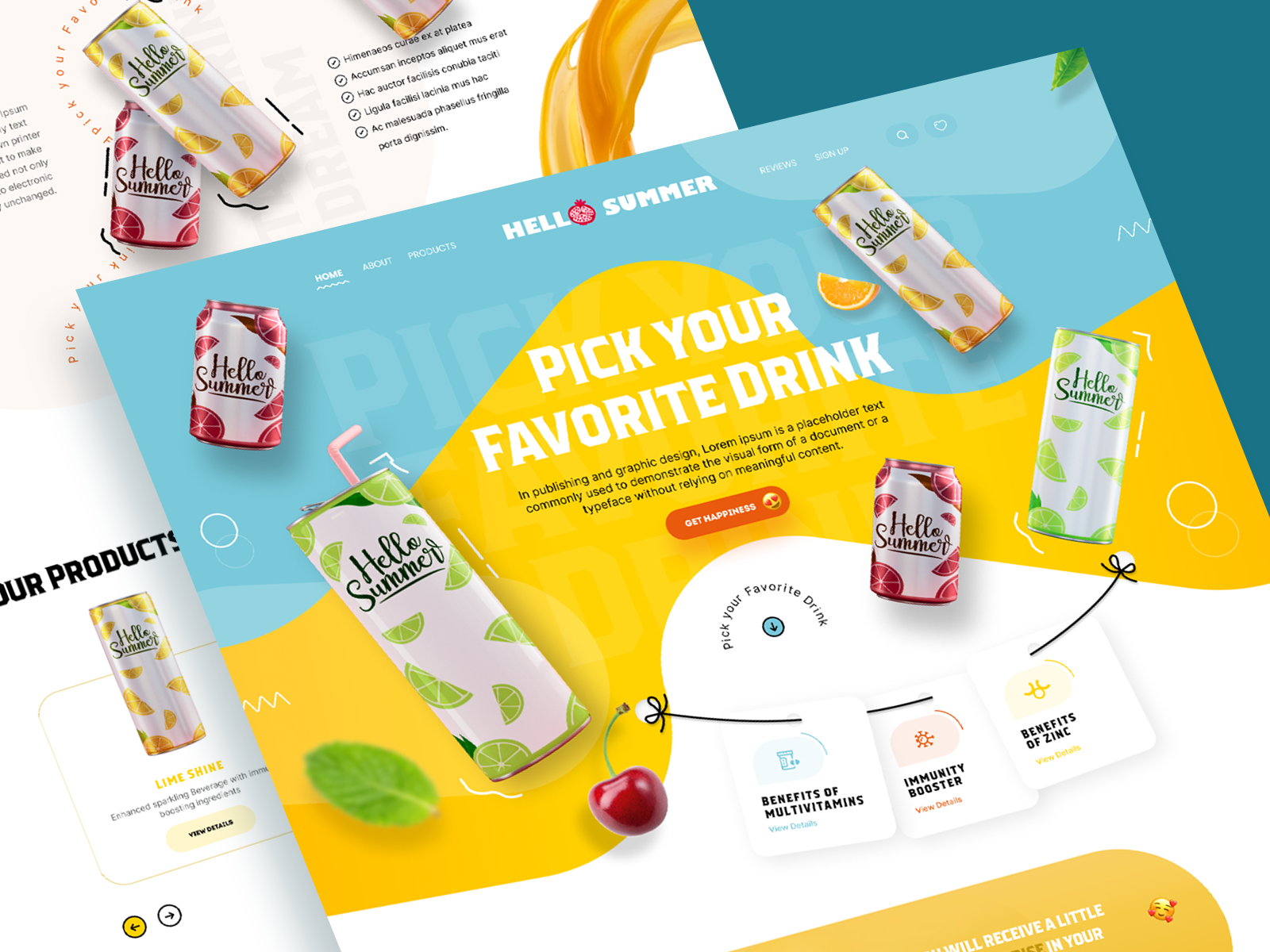 Summer drink- Website Design by Master Creationz -Global UI UX Design ...