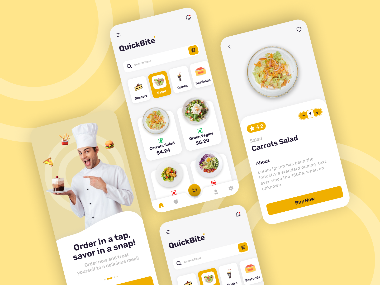 QuickBite - Food Delivery App UI by iCoderz Solutions on Dribbble