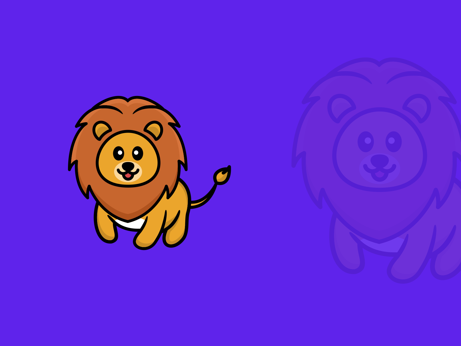Lion cute concept logo design by im.graphic_ on Dribbble