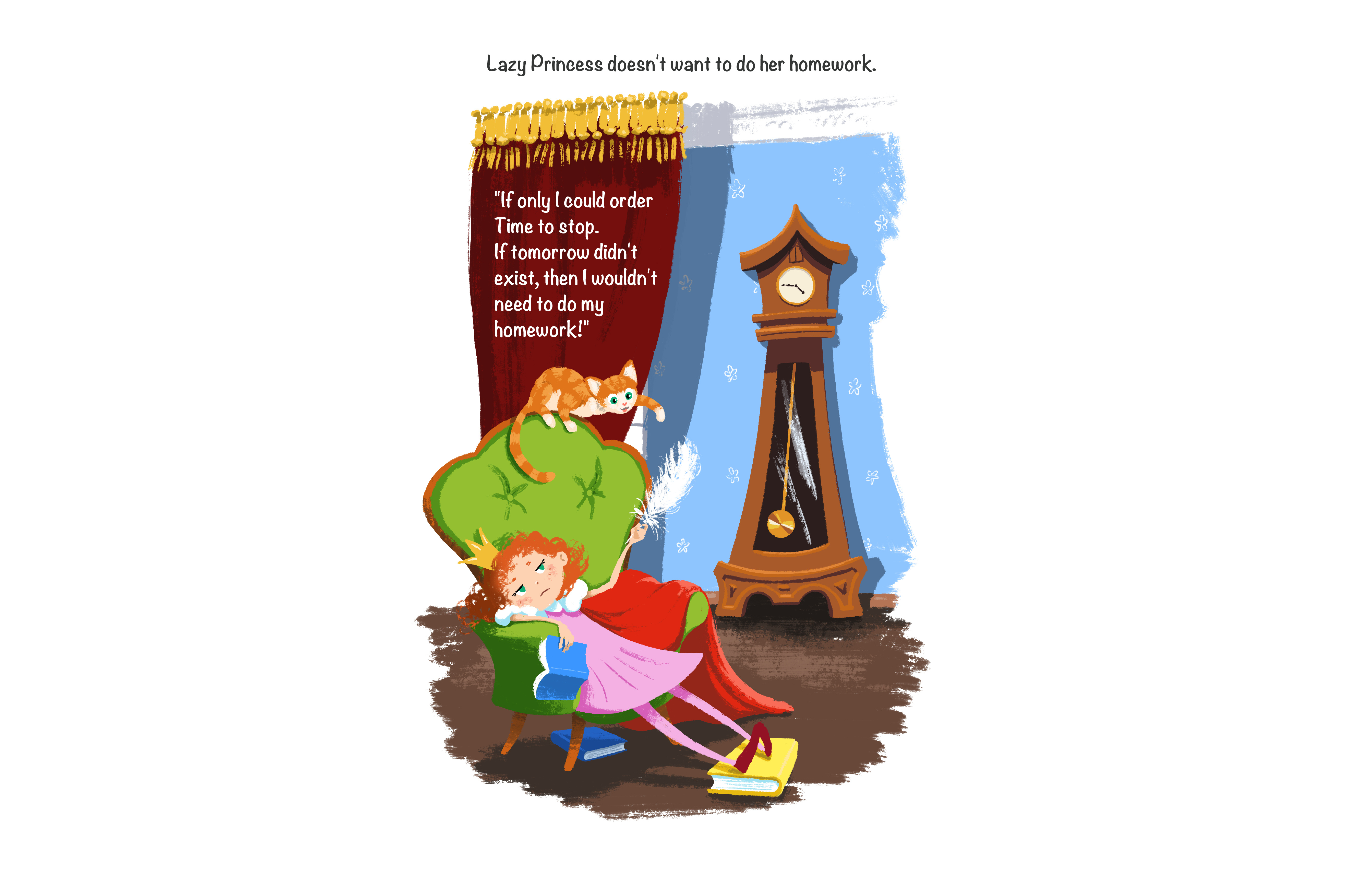 Lazy Princess and Time. by Dinara Butasheva on Dribbble