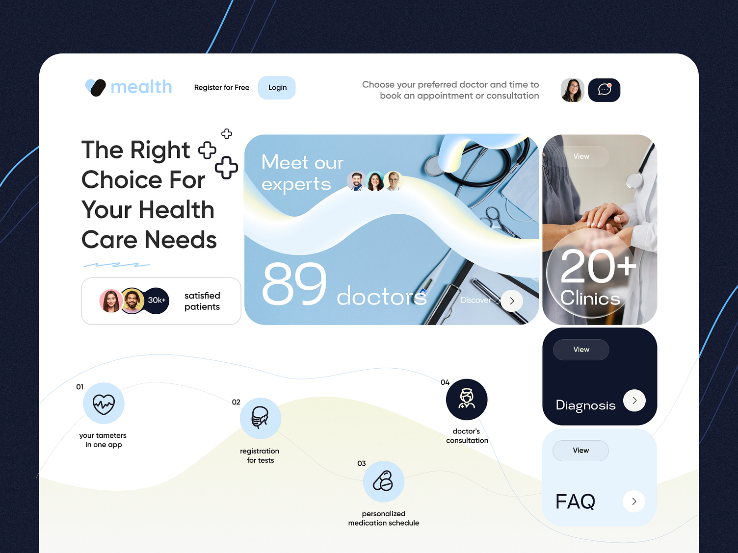 Healthcare service - Website design by Anastasia Golovko on Dribbble