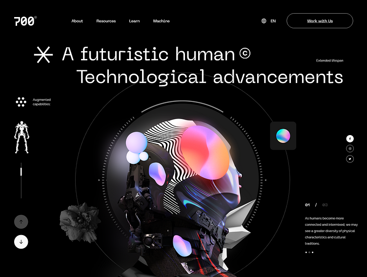 A Futuristic Human Website by Mariusz Mitkow on Dribbble