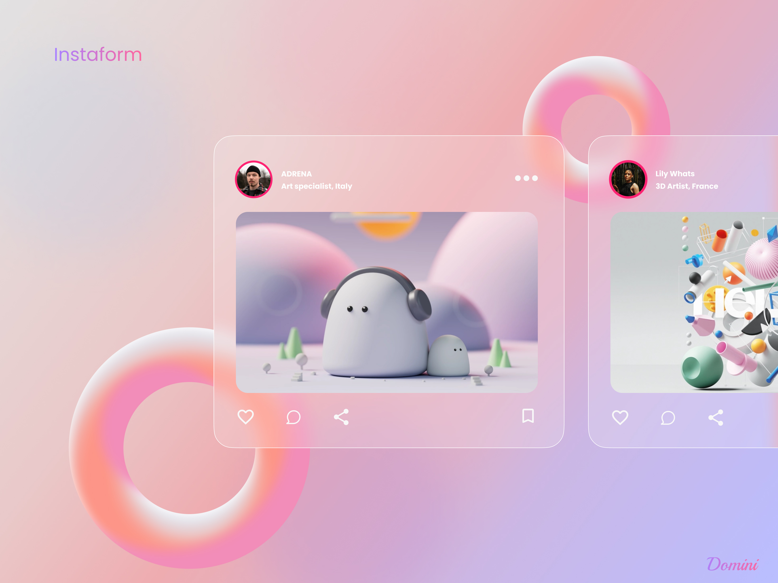 Instaform Ui Design Inspired By Lina Design by Ashiq Rasool on Dribbble