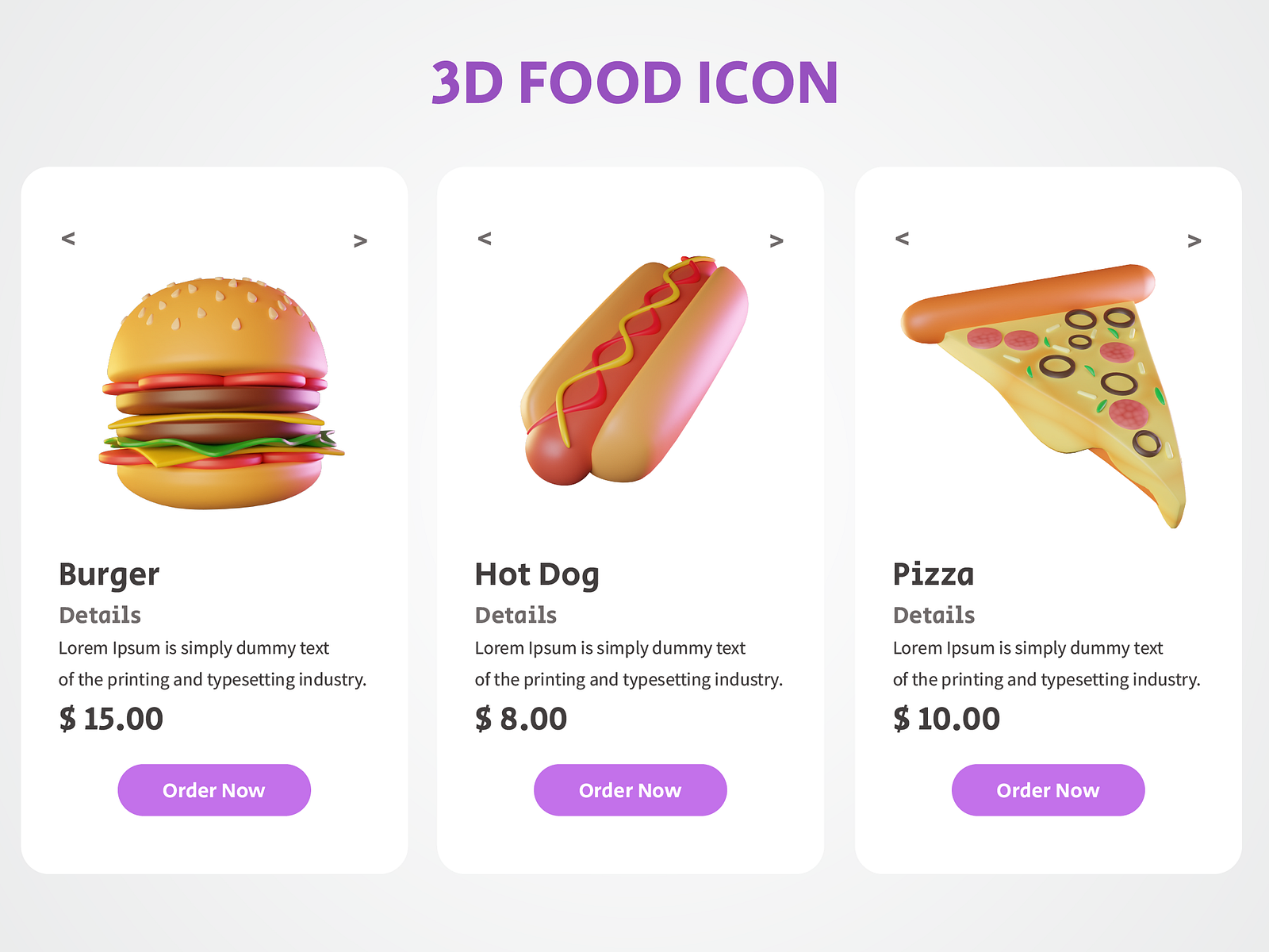 3D Food Icon by chocopuddink on Dribbble