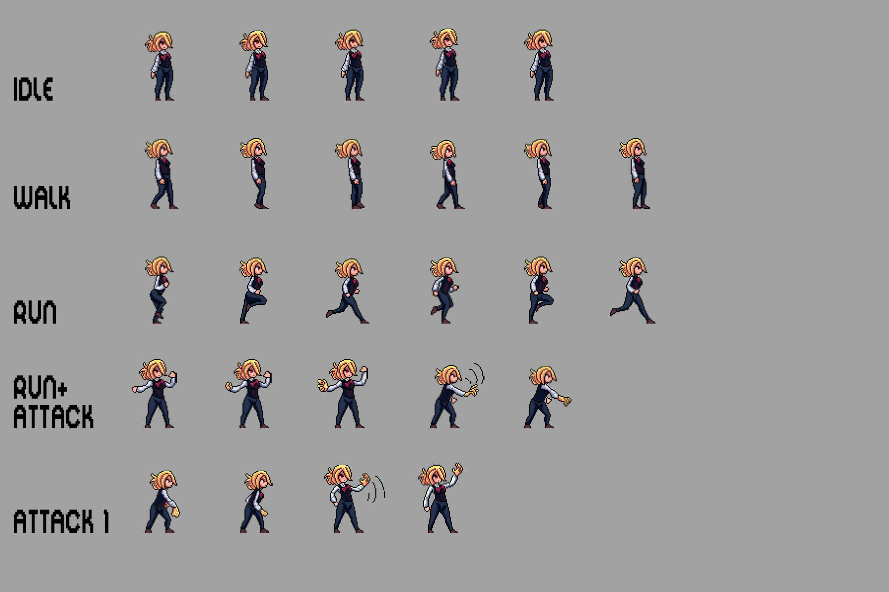 Free Vampire Pixel Art Sprite Sheets by 2D Game Assets on Dribbble