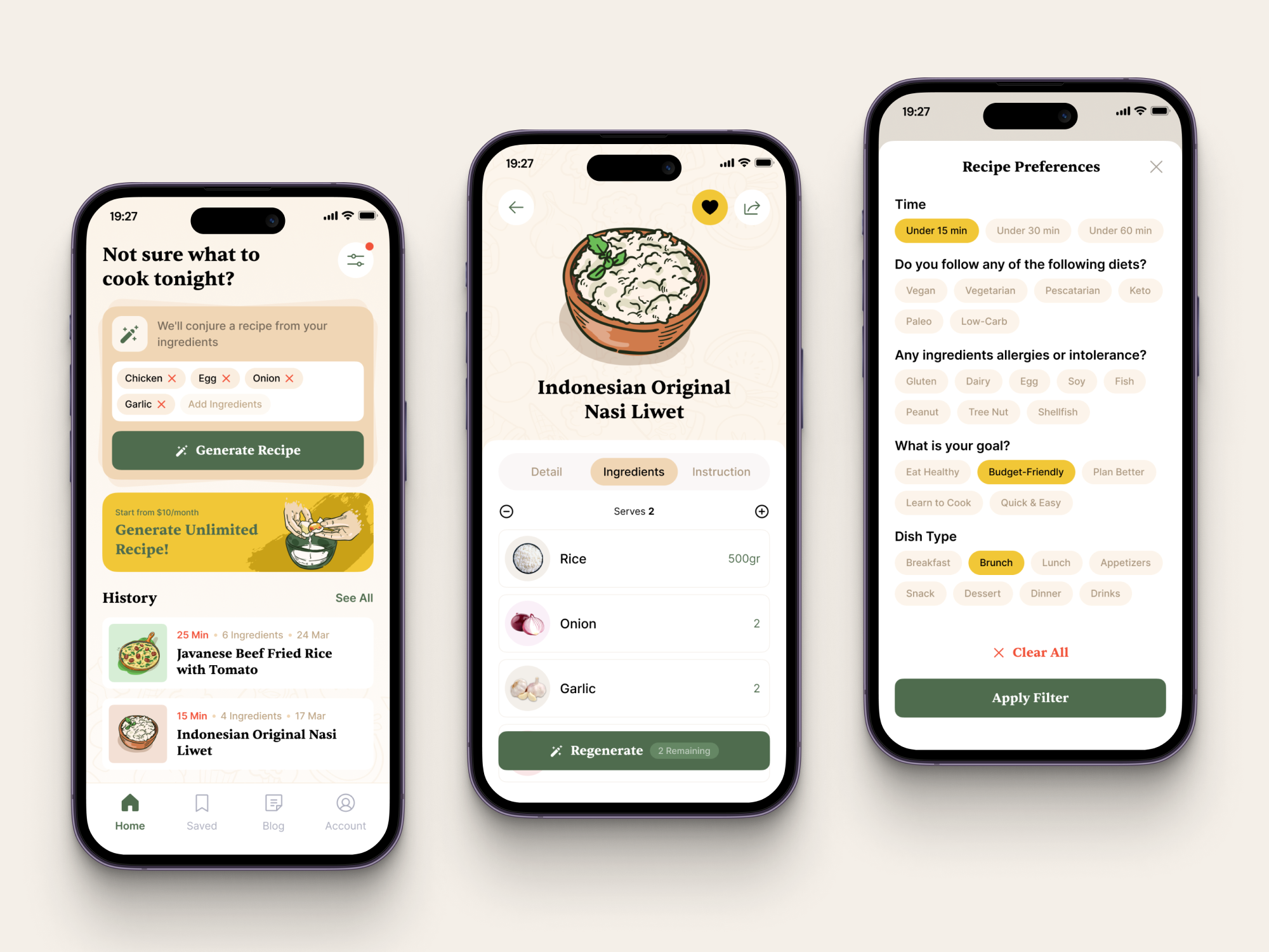 Recipe App designs, themes, templates and downloadable graphic elements ...