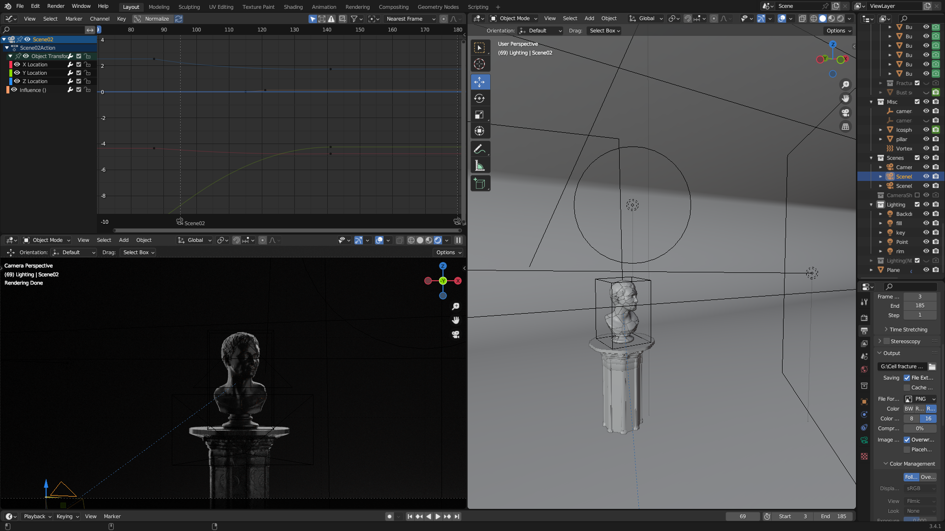 CELL FRACTURE - Animation (Blender) by Aahritya Rajwar on Dribbble